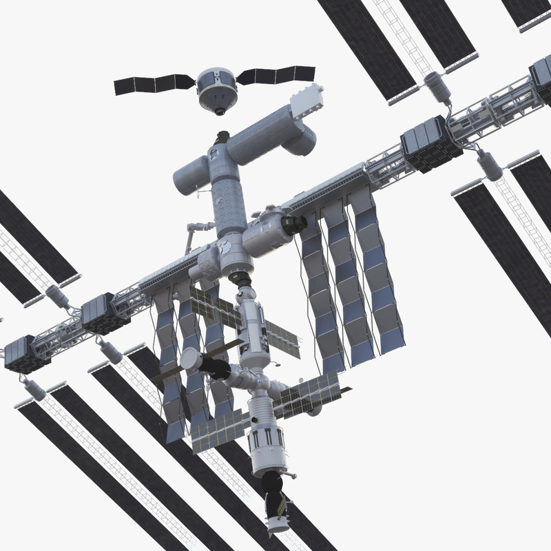international space station 3d model