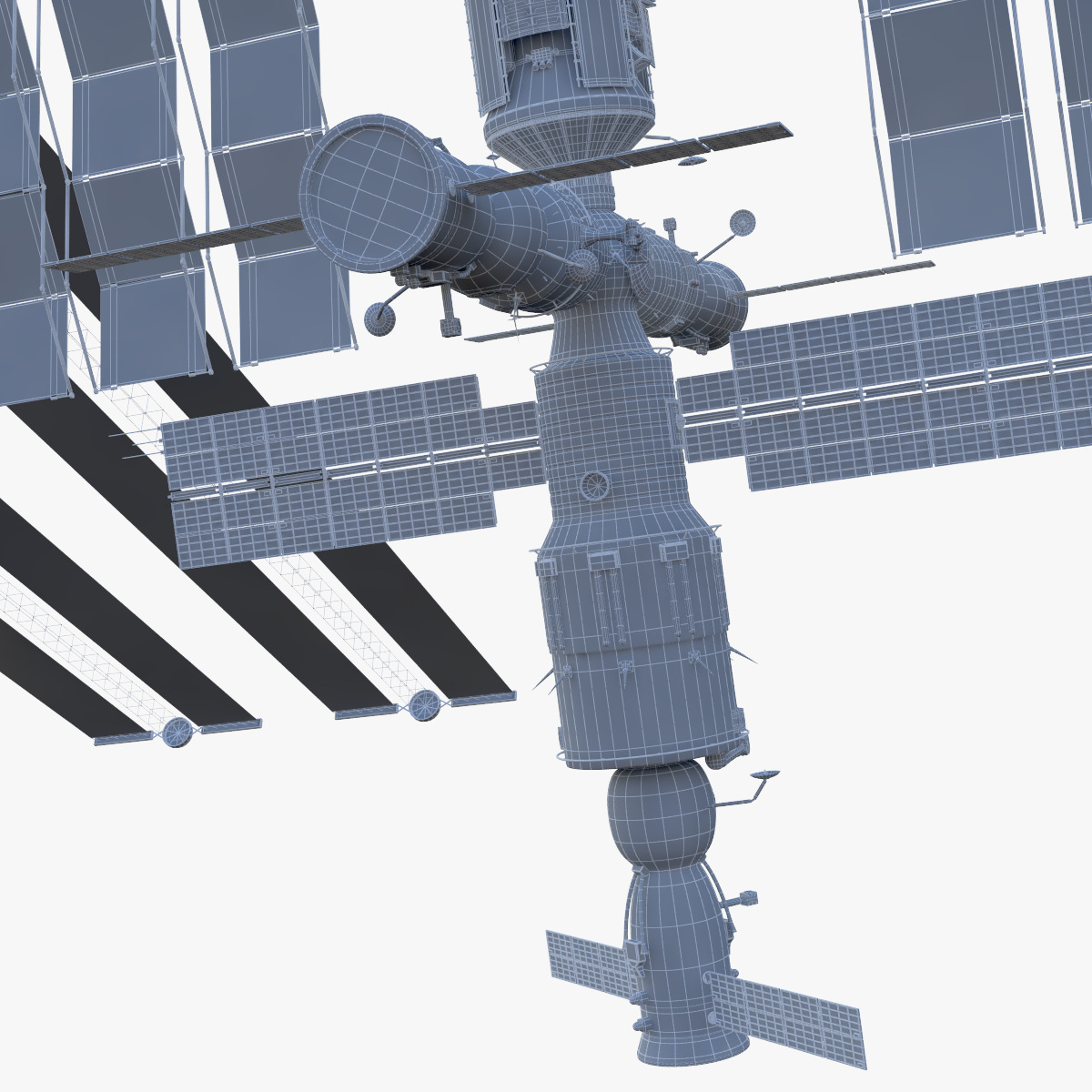 international space station 3d model