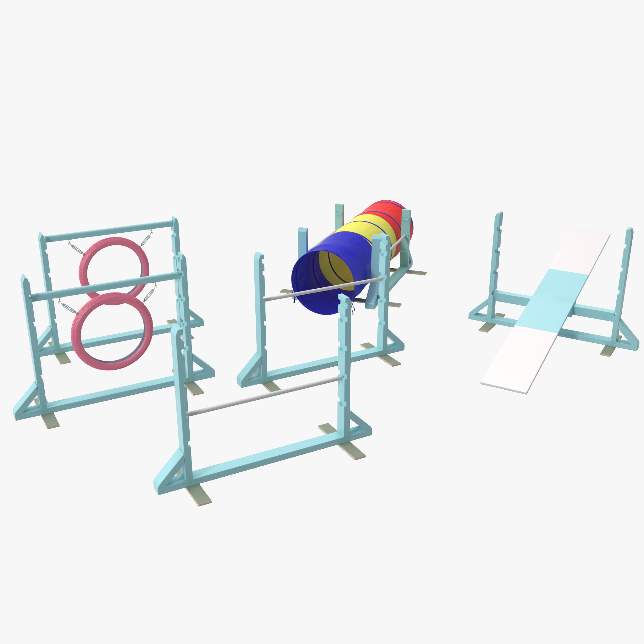 dog agility equipment 3d model