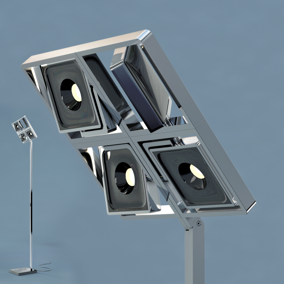 studio led wall 3d model