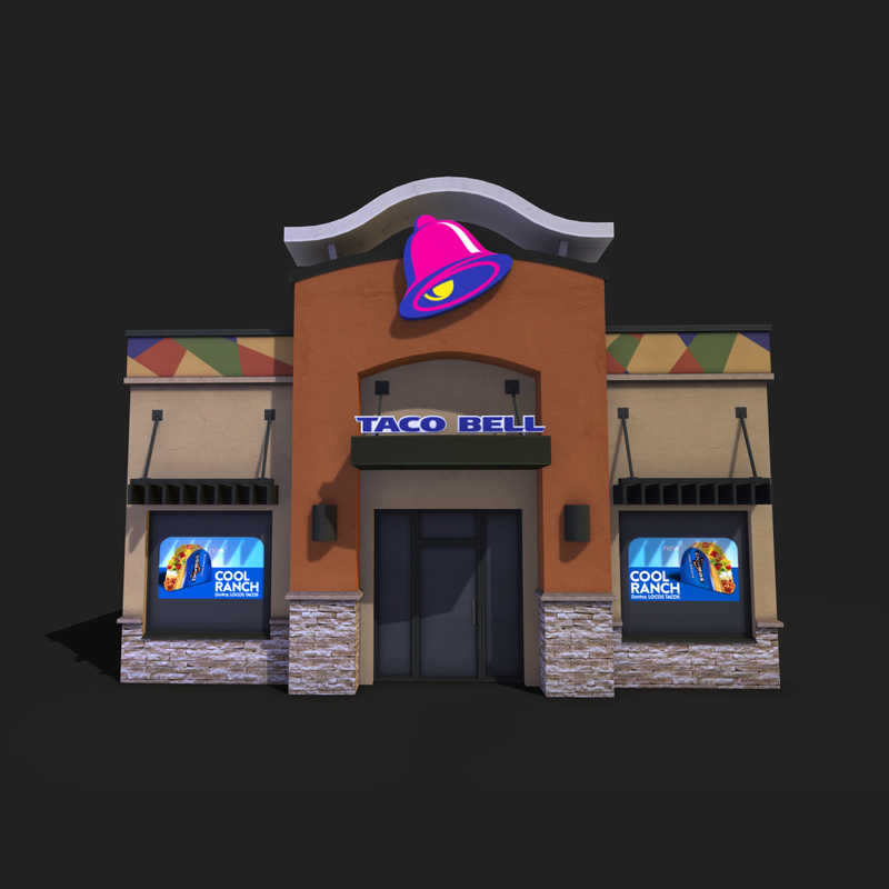3d model taco bell restaurant