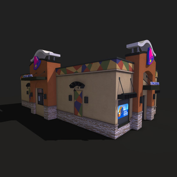 3d model taco bell restaurant