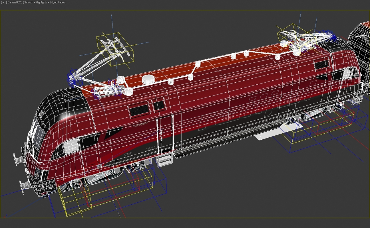 3d model railjet car locomotive