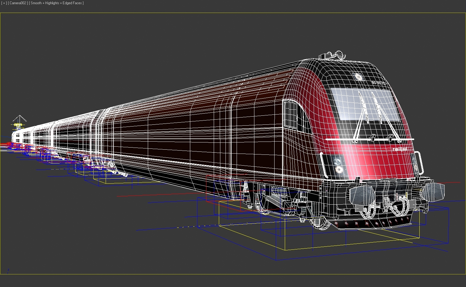 3d model railjet car locomotive