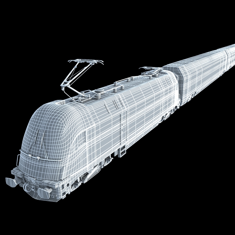 3d model railjet car locomotive