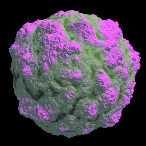 Materials Renderman asteroid two color rocky