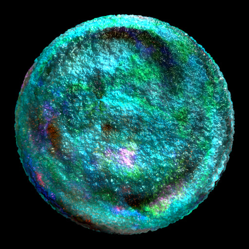 Materials Renderman scifi dented multi colored