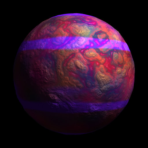 Materials Renderman scifi dented planet