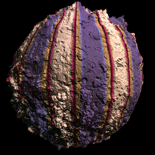 Materials Renderman scifi dented meteor
