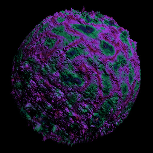 Materials Renderman scifi dented meteor