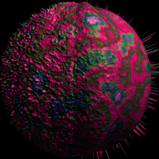 Materials Renderman scifi dented spikey