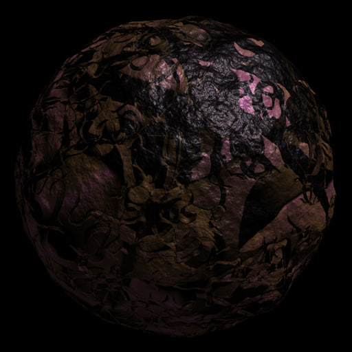 Materials Renderman scifi dented black