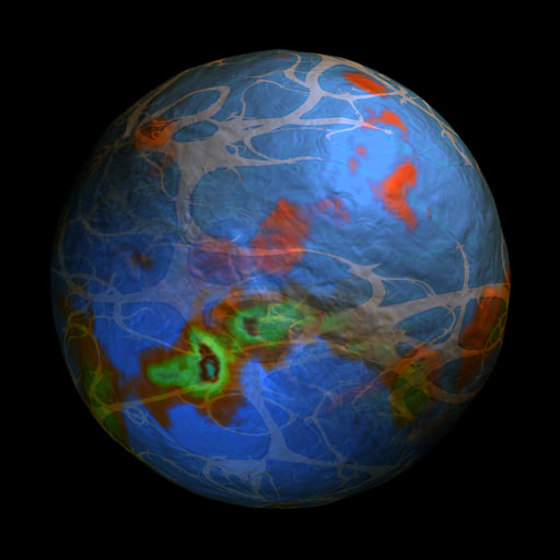 Materials Renderman scifi blue sphere