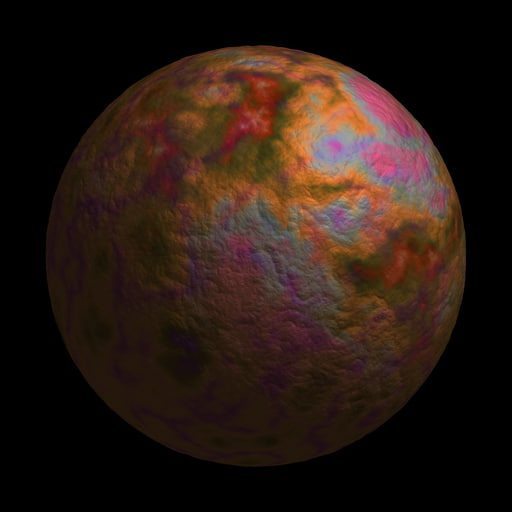 Materials Renderman scifi dented multicolored