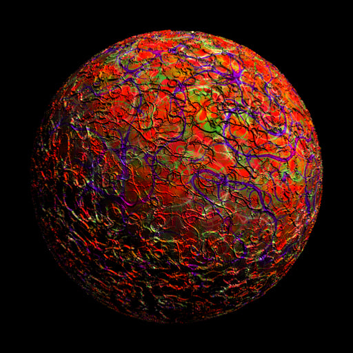Materials Renderman scifi red blue