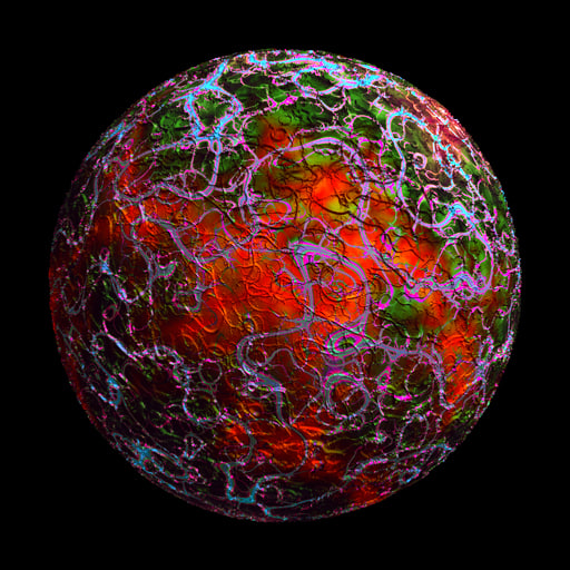 Materials Renderman colorful space vein