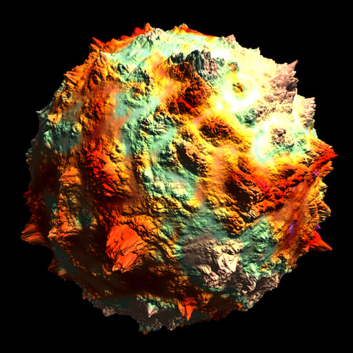 Materials Renderman coral nature redishgreen