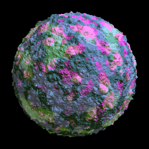 Materials Renderman coral nature blue