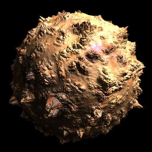 Materials Renderman rock nature badge