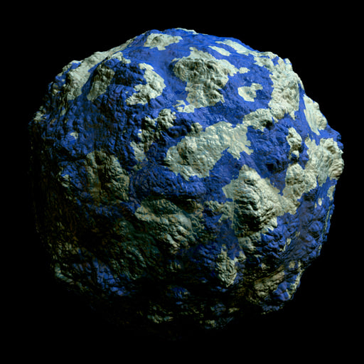 Materials Renderman rock nature blue
