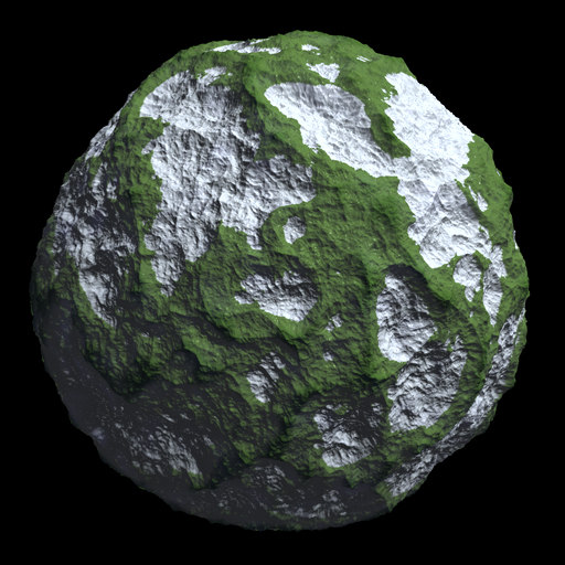 Materials Renderman rock nature embedded