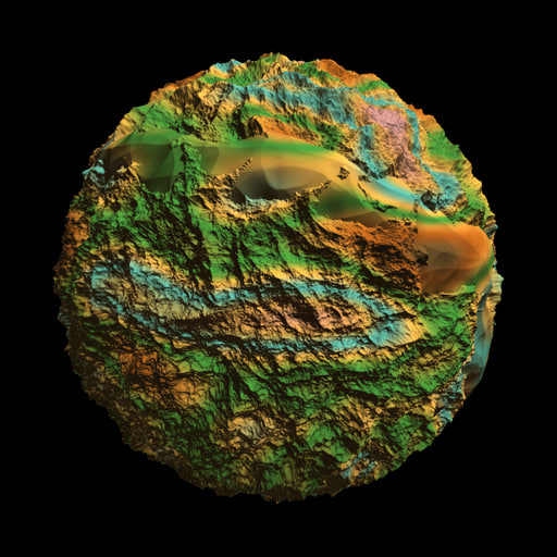 Materials Renderman nature rocky multicolored