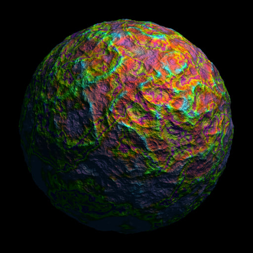 Materials Renderman nature multicolored eroded