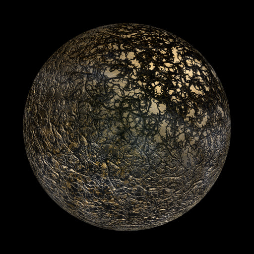 Materials Renderman nature veiny gold