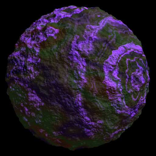 Materials Renderman nature purple hard