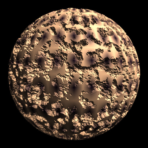 Materials Renderman nature eroded gold