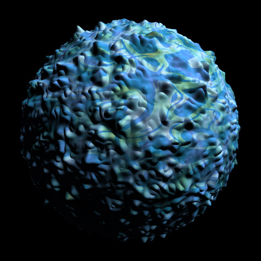 Materials Renderman nature blue bumpy