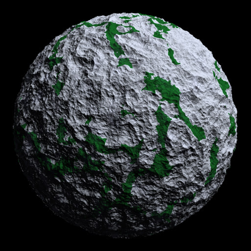 Materials Renderman nature crater meteor