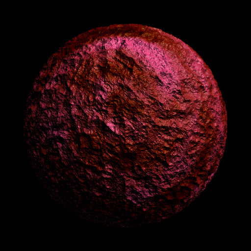 Materials Renderman nature crater meteor