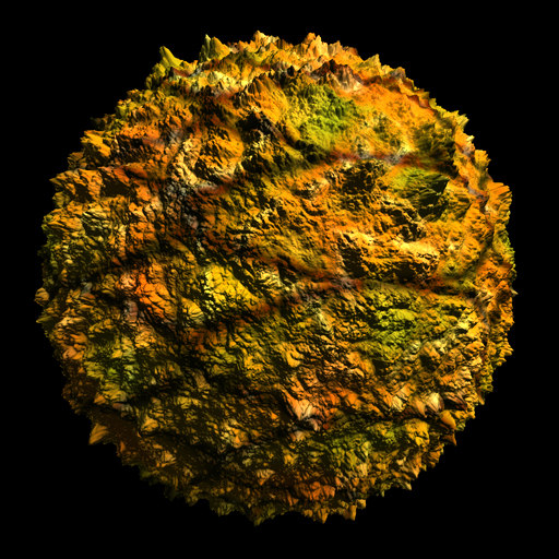 Materials Renderman nature crater meteor