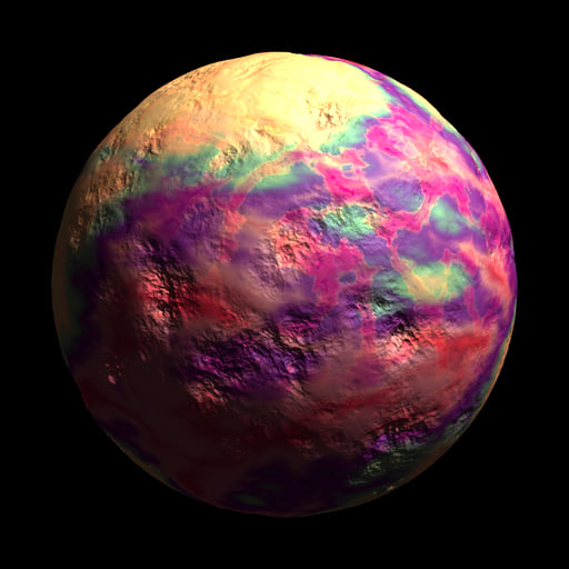 Materials Renderman nature crater meteor