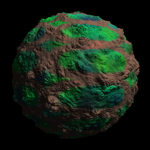 Materials Renderman nature rocky crater