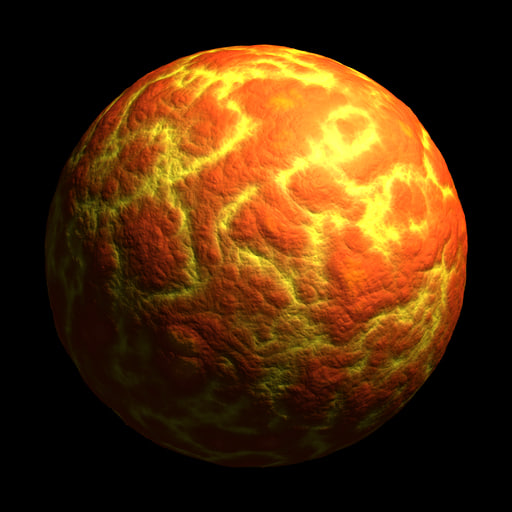 Materials Renderman nature rocky orange