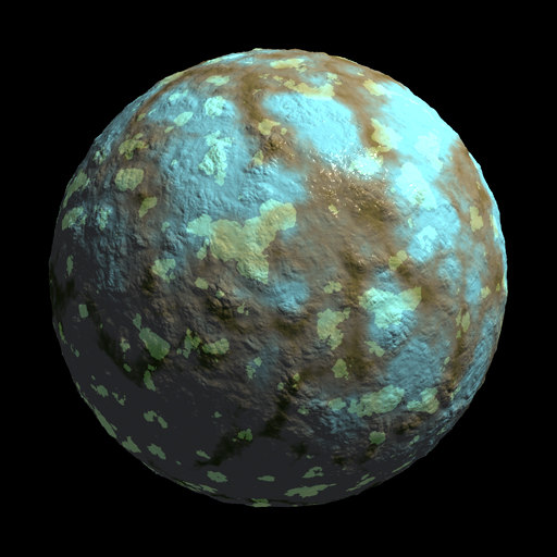 Materials Renderman nature bumpy blue