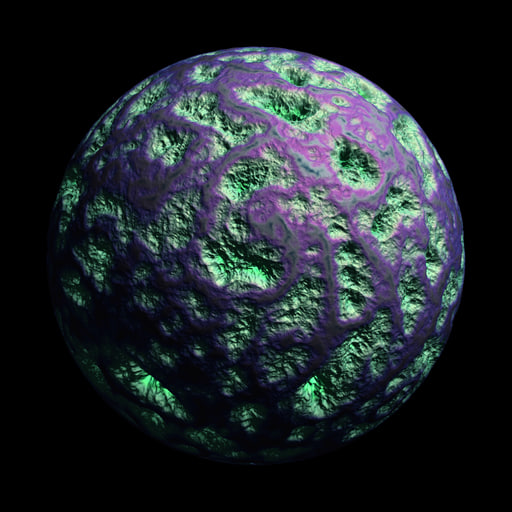 Materials Renderman nature crater meteor