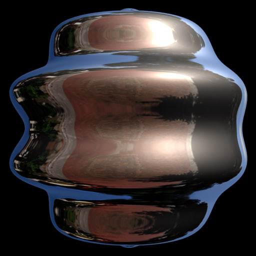 Materials Renderman metal shiny cruved