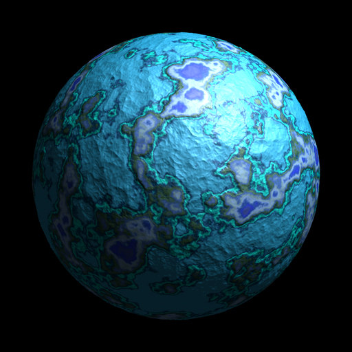 Materials Renderman marble rough blue green
