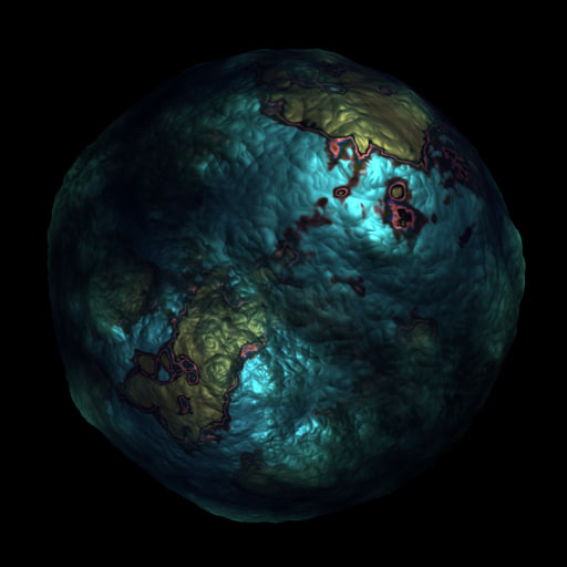 Materials Renderman material blue green