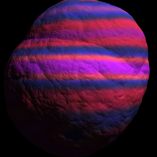 Materials Renderman stripped blue pink