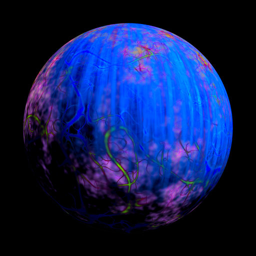 Materials Renderman pink blue veiny