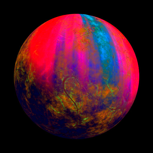 Materials Renderman blue orange cloud