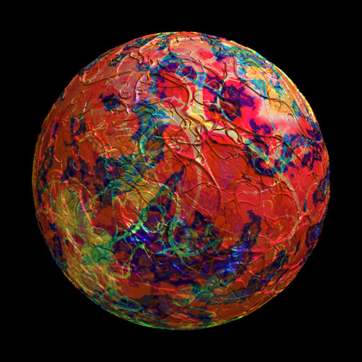 Materials Renderman blue red streaked