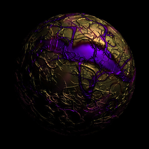 Materials Renderman gold blue veiny