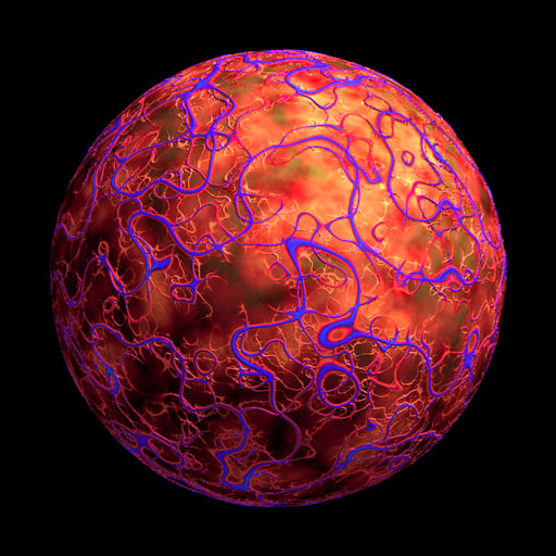 Materials Renderman blue pink orange