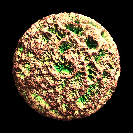 Materials Renderman bright white green