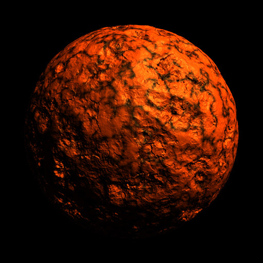 Materials Renderman dark orange dented